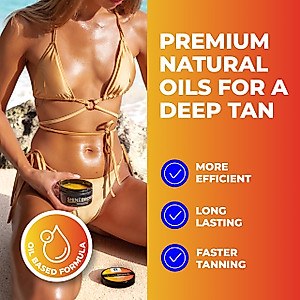 BYROKKO Shine Brown Tanning Oil 7.1 Fl Oz, Tan Accelerator Cream, Use it as Indoor Tanning Lotion for Tanning Beds or Outdoor Sun, Faster Tanning with Premium Natural Ingredients