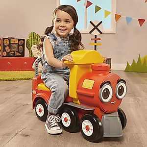 Little Tikes® Cozy Train Scoot Ride-On with Track, Under Seat Storage and Working Bell for Indoor & Outdoor Train Themed Play for Preschool Kids, Boys, Girls Ages 1-5 Years