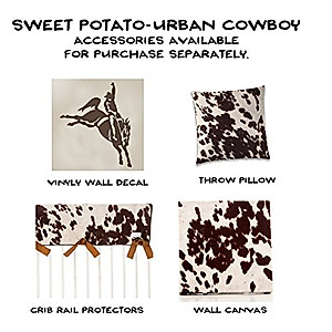 Western Cowboy Changing Pad Cover Super Soft Brown Cowhide
