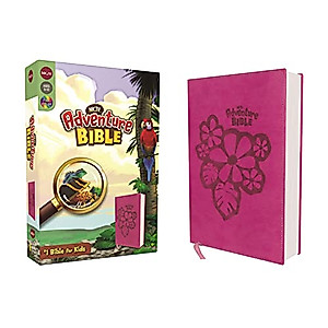 Personalized Bible Custom Text NKJV Pink Kid's Youth Children Adventure Italian Duo-Tone New King James Version Bible Custom Made Gift for Baptism Christenings Birthdays Celebrations