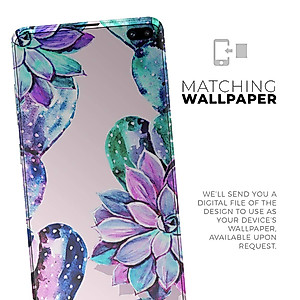 DesignSkinz Watercolor Cactus Succulent Bloom V15 Protective Vinyl Decal Wrap Skin Cover Compatible with The Samsung Galaxy S20 (Screen Trim & Back Glass Skin)