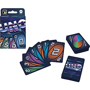 Mattel Games UNO Iconic Series 1980s Matching Card Game Featuring Decade-Themed Design, 112 Cards for Collectors, Teen & Adult Game Night, Ages 7 Years & Older.