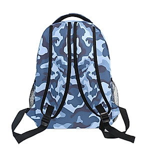 YoCosy Camo Camouflage Military Pattern School Backpack for Teen Girls Boys Lightweight Student Backpack Travel Bookbag Laptop Casual Daypack