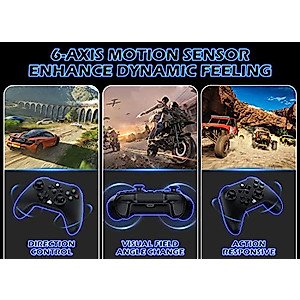 Gamrombo 2 Pack Wireless Controller Replacement for Xbox One, Compatible with Xbox One X/S, Xbox Series X/S, PC Windows 10 11 with Audio Jack & Volume Button/Turbo/Macro/Motion Control & Dual Shock (Black+White)