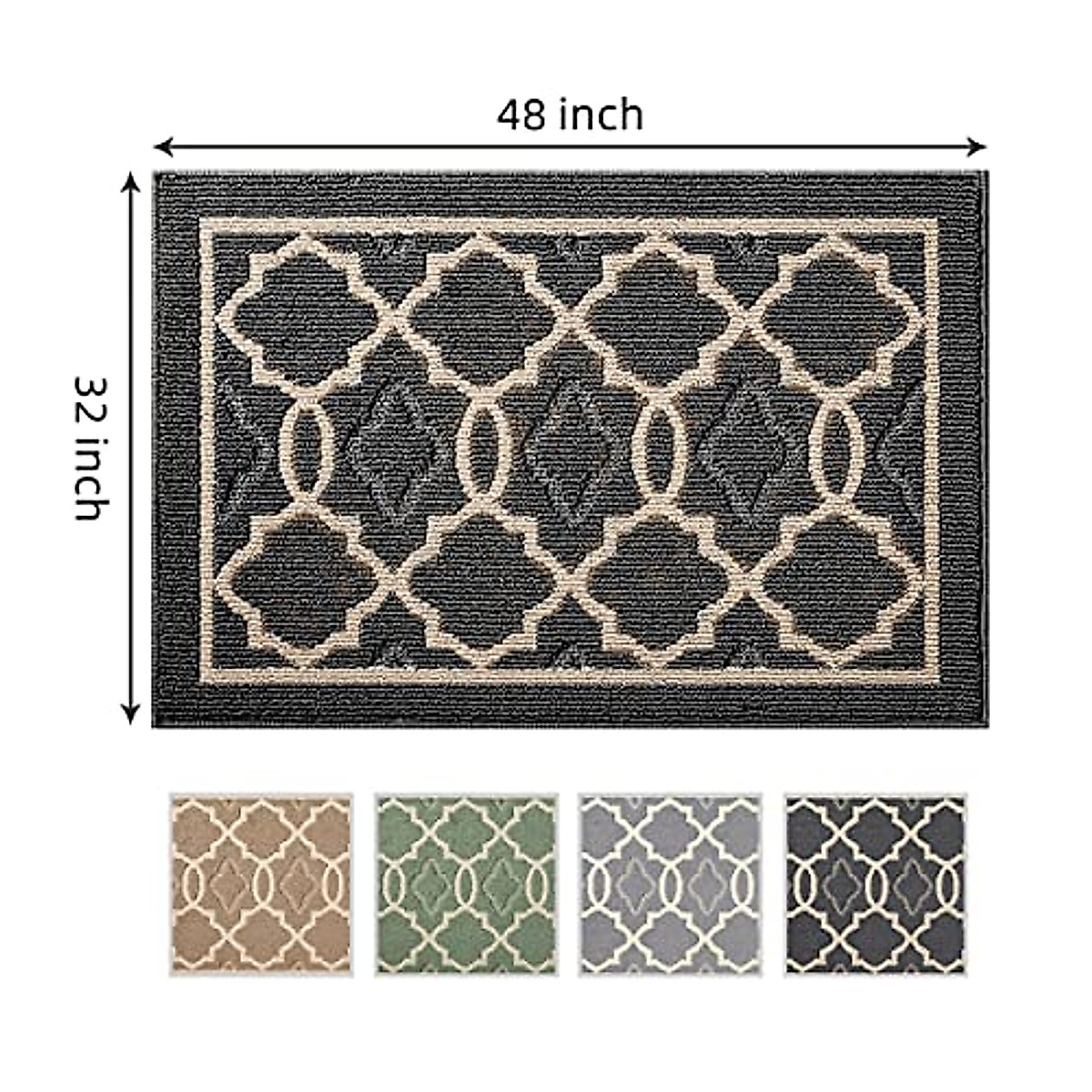Doormats for Indoor Entrance Home - 32x48Inches Dirt Trapper Door Mat Indoor Outdoor, Water Absorbing Door Mat, Indoor Entryway Rug, Non Slip Door Mat Indoor, Dark Grey