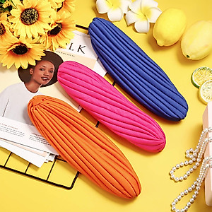 10 Pieces Stretch Polyester Turbans Head Bennie Cover India's Hat Twisted Headwrap (Light Colors)