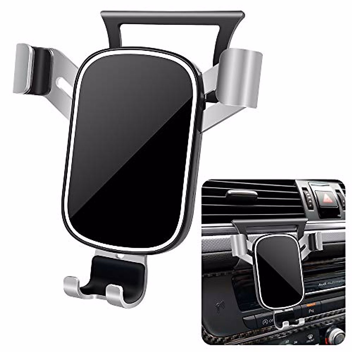 musttrue LUNQIN Car Phone Holder for 2012-2018 Audi A6 S6 A7 S7 RS6 RS7 Allroad Auto Accessories Navigation Bracket Interior Decoration Mobile Cell Mirror Phone Mount
