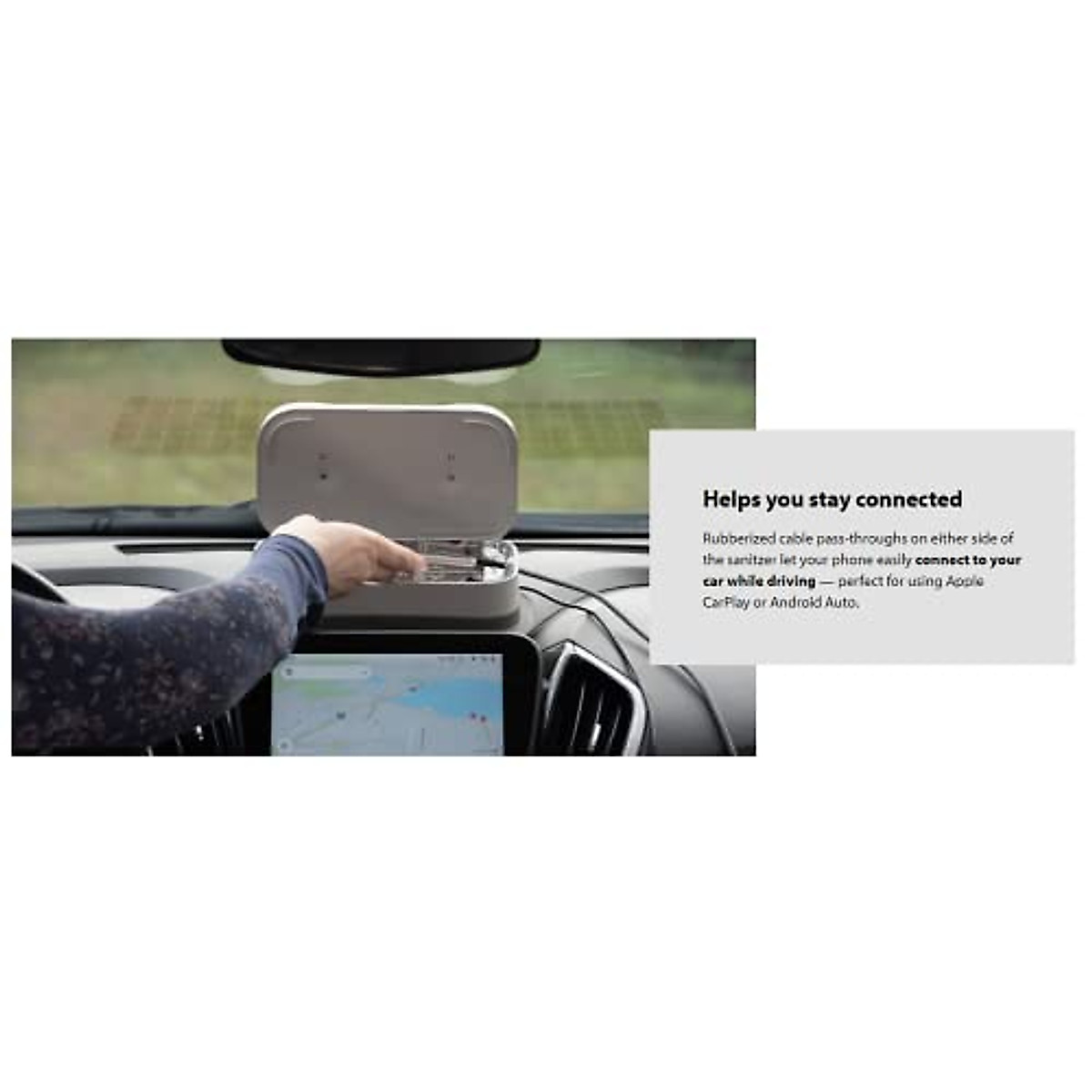 Utilimedic+ UV8LED Fast Wireless Charging Pad for Car & Home | UV Light Phone Sanitizer for Cell Phone | Eliminates 99.9% of Bacteria and Viruses | 8 UV-C LED Lights with 360 Degrees Immersion