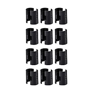 24 Pcs 3/4" Wire Shelving Post Clips, 12 Pairs of Plastic Shelf Locking Clips, Shelving Sleeves Replacements, Wire Shelving Accessories Parts, Compatible with Metro and More