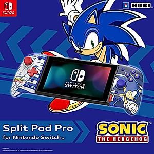 HORI Split Pad Pro (Sonic) Ergonomic Controller for Handheld Mode - Officially Licensed By Nintendo & Sega - Nintendo Switch;