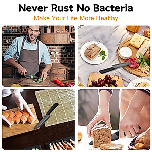 Magiware Ceramic Knives, Ceramic Knife Set with Sheaths Cover -Sharp Longer Never Rust (include 6 Inch Chef Knife, 5inch Utility Knife, and 4 Inch Paring Knife