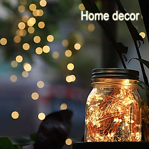 Starry Fairy Lights String Lights, 33 Feet, 100 LEDs,with Remote Control,USB Bendable Copper Twinkle Lights, Decorative Lights for Kid's Room,Patio, Garden, Party, (Warm White)2 Pack