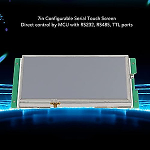 4 Wire Industrial LCD Screen, LED Backlight 7in Serial Touch Screen Power Off Data Saving MCU Control for DIY Electronic Equipment
