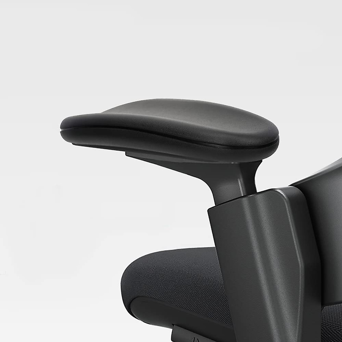 ALUCSET 10" Long x 4" Wide Office Chair Replacement Armrest Arm Pads Caps Univeral 4" 5.5" Mounting Hole Office Chair Parts 1 Pair (Black, Set of 2)