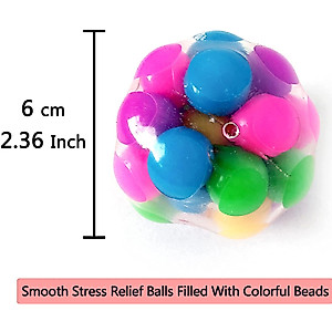 CJZZ Rainbow Stress Balls Fidget Toy, Rainbow Relief Squeezing Stress Ball for Kids Adults, Tear-Resistant, Non-Toxic,Suit ADHD, OCD, Funny Stress Ball (A1)