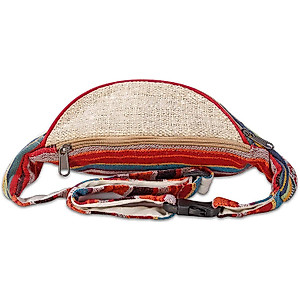 Fanny Pack Fringe/Phanny pack-Handmade Fanny packs with Pure Himalayan Hemp for Men and Women Festival Bag Belly Fanny Pack Bum Bag Boho Fanny Pack for Dog Walking - Hip Waist Bag Small Hippie