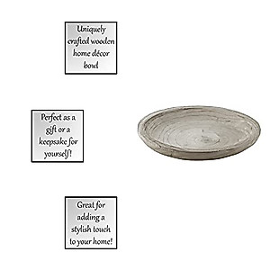 Santa Barbara Design Studio Table Sugar Hand Carved Paulownia Wood Serving Bowl, Large, Grey