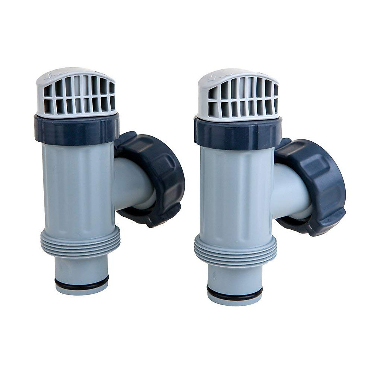 Intex Above Ground Plunger Valves with Gaskets & Nuts Replacement Part (4 Pack)