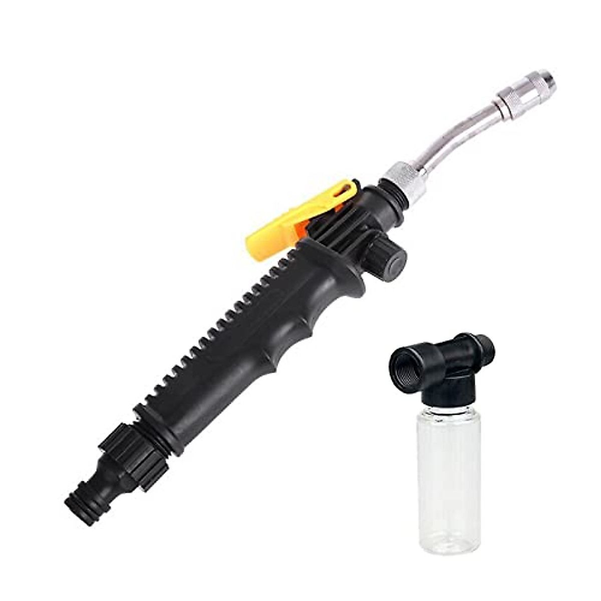 2in1 High Pressure Washer Handheld High Pressure Power Water Metal Water High Pressure Power Garden Sprinkle For Car Washing Outdoor Gardening Patio Cleaning Windows With Foam Outdoor (A, One Size)