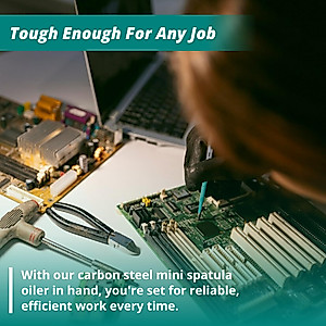 Excelta Mini-Spatula, 2.5" Stainless Steel Tip for Precision Epoxy & Lubricant Application, Professional