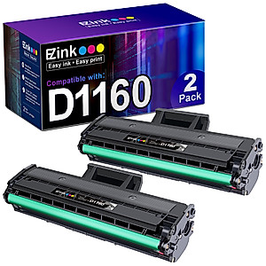 E-Z Ink (TM) Compatible Toner Cartridge Replacement for Dell YK1PM 1160 331-7335 HF44N HF442 to use with B1160 B1160w B1163w B1165nfw Mono Laser Printers (Black, 2 Pack)