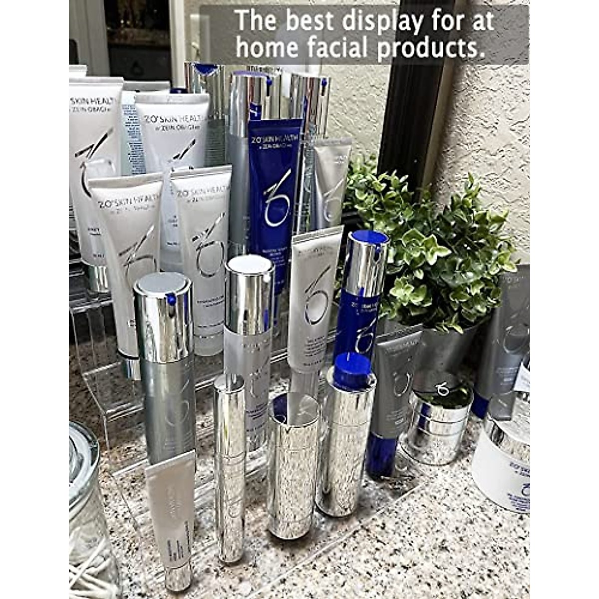 WINKINE Acrylic Riser Display Shelf, 4 Tier Perfume Organizer, Display Riser for Amiibo Funko POP Figures, Tiered Display Stand Small Risers for Display, Acrylic Display for Decoration and Organizer