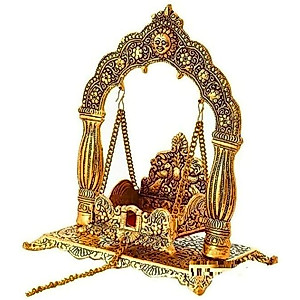 Metal Swing Laddu Gopal Jhula,Krishna Hindola Palana,Decorative Laddu Gopal for Temple