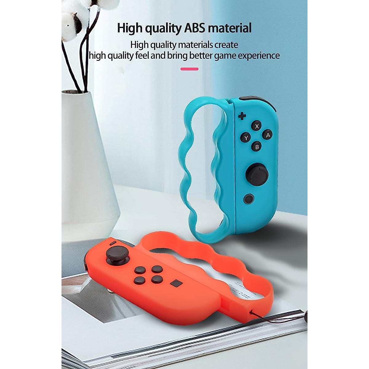 Fitness Boxing Hand Grips for Nintendo Switch Joy-Con,Fit Boxing Clasp Accessories Handle for Adults and Children, 2 Packs