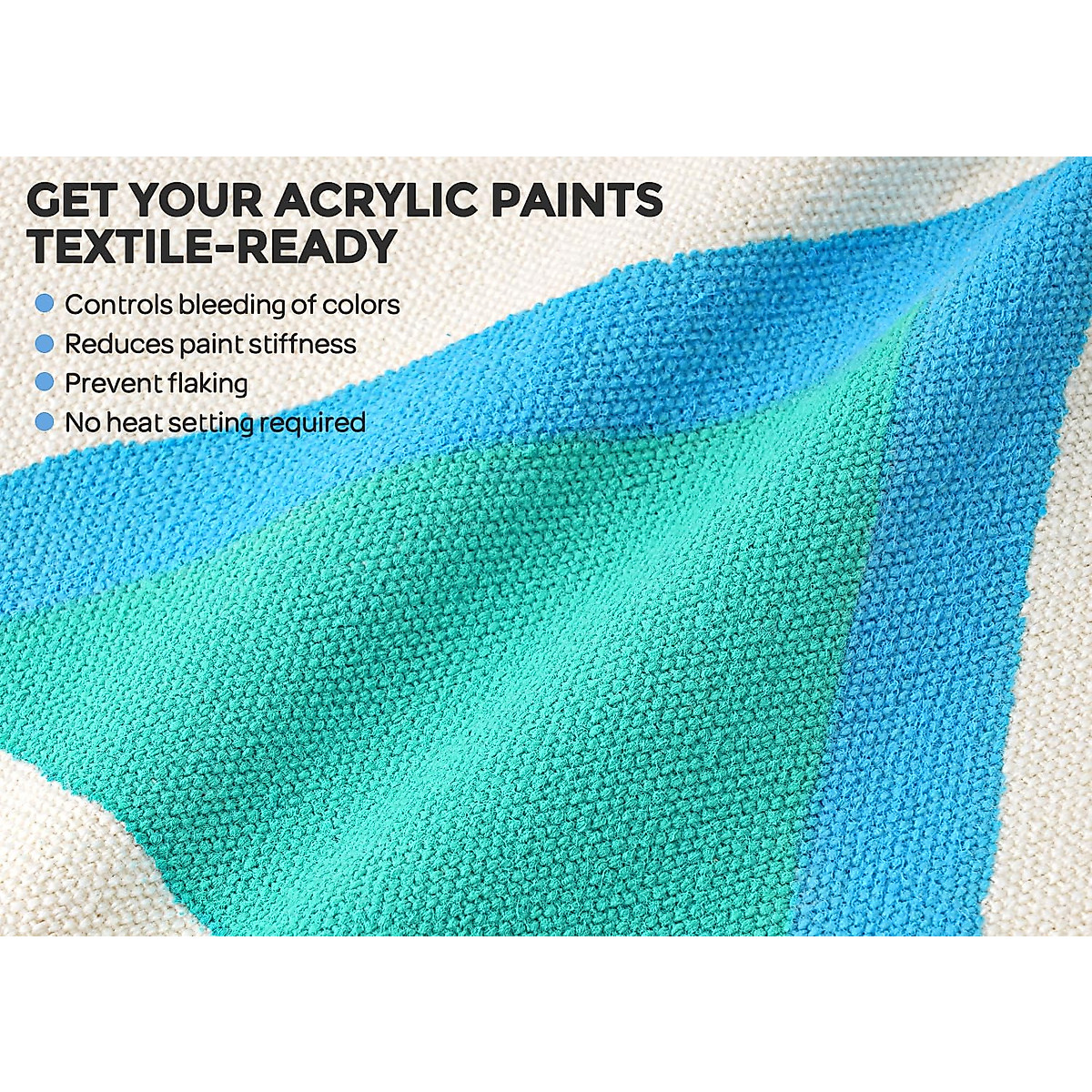 Nicpro Professional Effects Fabric Medium, 8.45oz Bottle Fabric Painting Acrylic Fluid Medium, Improves Acrylic Paint Adhesion to Fabrics, Textiles for Fabrics DIY Clothing, T-shirts, Shoes Jeans Bags