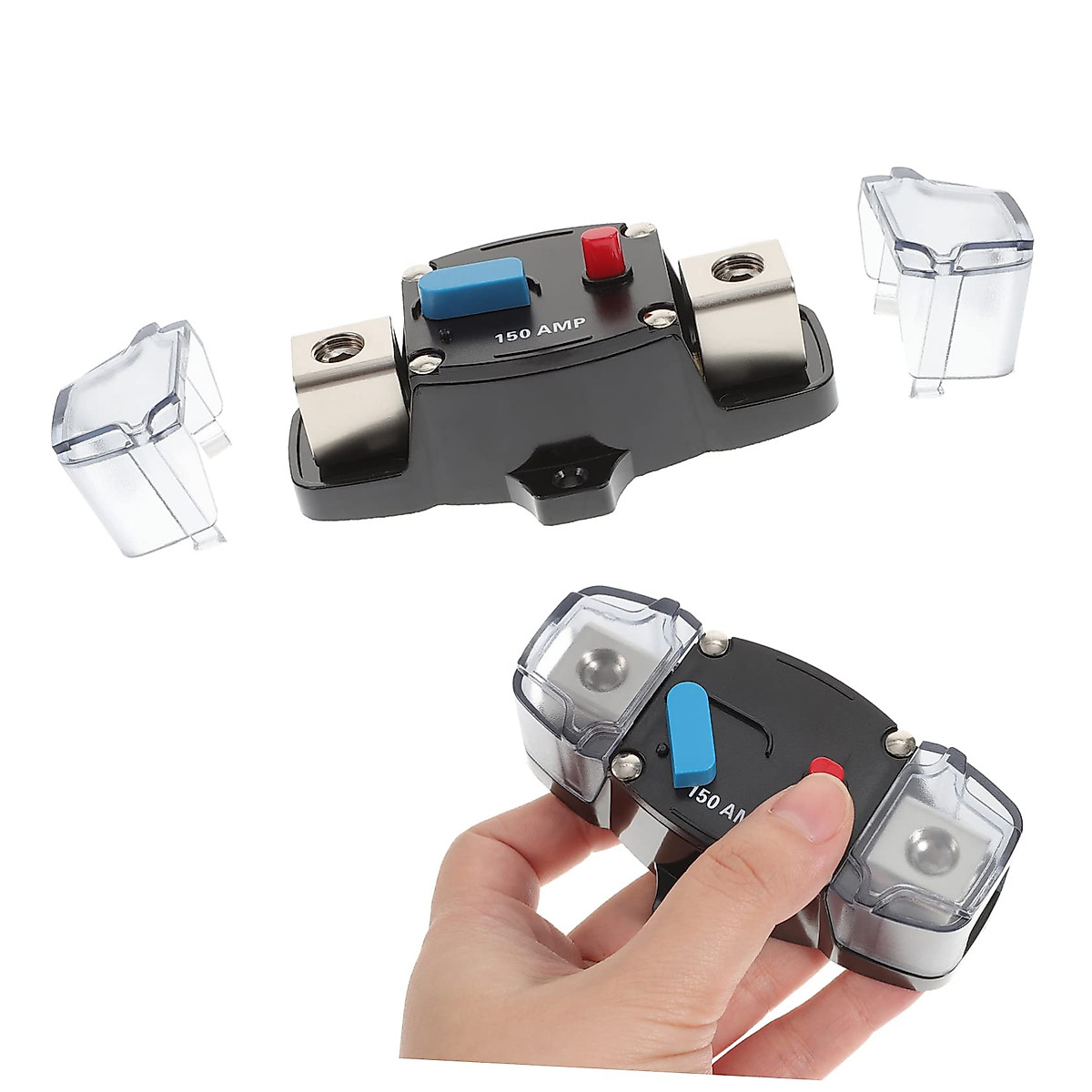 ERINGOGO 2pcs 150a Circuit Breaker Marine Amplifier Power on Off Marine Amp Circuit Breaker Battery Inline Circuit Breaker Boat Circuit Breaker Miniature Magnetic Manual Bakelite Car