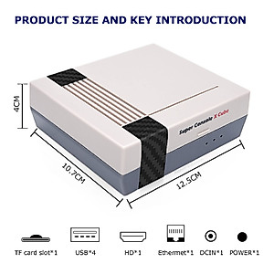 Kinhank 117000+ Retro Game Console,Super Console X Cube Mini Classic Video Games, Gaming Systems for TV,Plug and Play,Compatible with 70+ Emulators,Dual System 4K HD/AV Output 256G