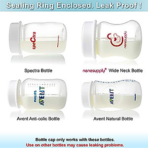 Nenesupply Caps Lids Compatible with Spectra Bottles Avent Bottles and Nenesupply Bottles Replace Spectra Bottle Cap Avent Bottle Cap Wide Neck Bottle Cap Compatible with Spectra Pump Parts Spectra S2