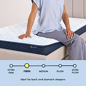 Serta 6 Inch Firm Gel Memory Foam Mattress, Cooling Pressure Relief, Twin Size, Bed-in-a-Box, 100-Night Trial, Fiberglass Free, CertiPUR-US Certified, Assembled in USA - Sleeptrue