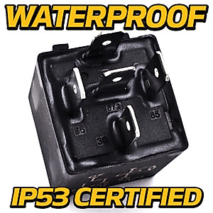 HD Switch 12V 40A Upgrade Waterproof Relay Replaces Hella 4RD 931 680-01, 4RD93168001, 007903001 SPDT w/LED Indicator Light & Dielectric Grease