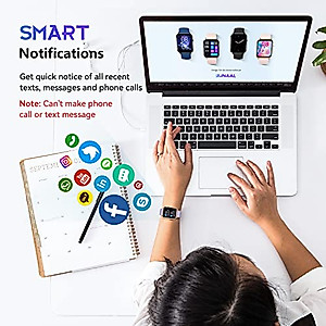 BJNAAL Smart Watch for Android Phones and iPhone Compatible, Pink Smart Watch and Purple Smart Watch Bundle
