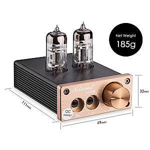 Nobsound NS-08E Vacuum Tube Headphone Amplifier Hi-Fi Valve Headphone Amp Stereo Audio Preamplifier
