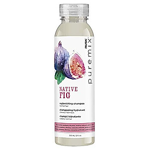 RUSK PUREMIX Native Fig Replenishing Shampoo for Normal Hair, 12 Oz, Formulated with Fig to Gently Cleanse, Detangle and Restore Hair's Moisture Levels While Eliminating Frizz