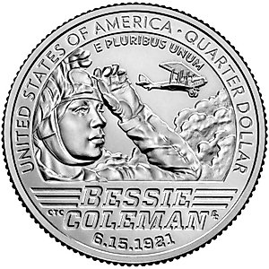 2023 S Bessie Coleman, American Women Quarter Series Single Coin Quarter Seller Uncirculated