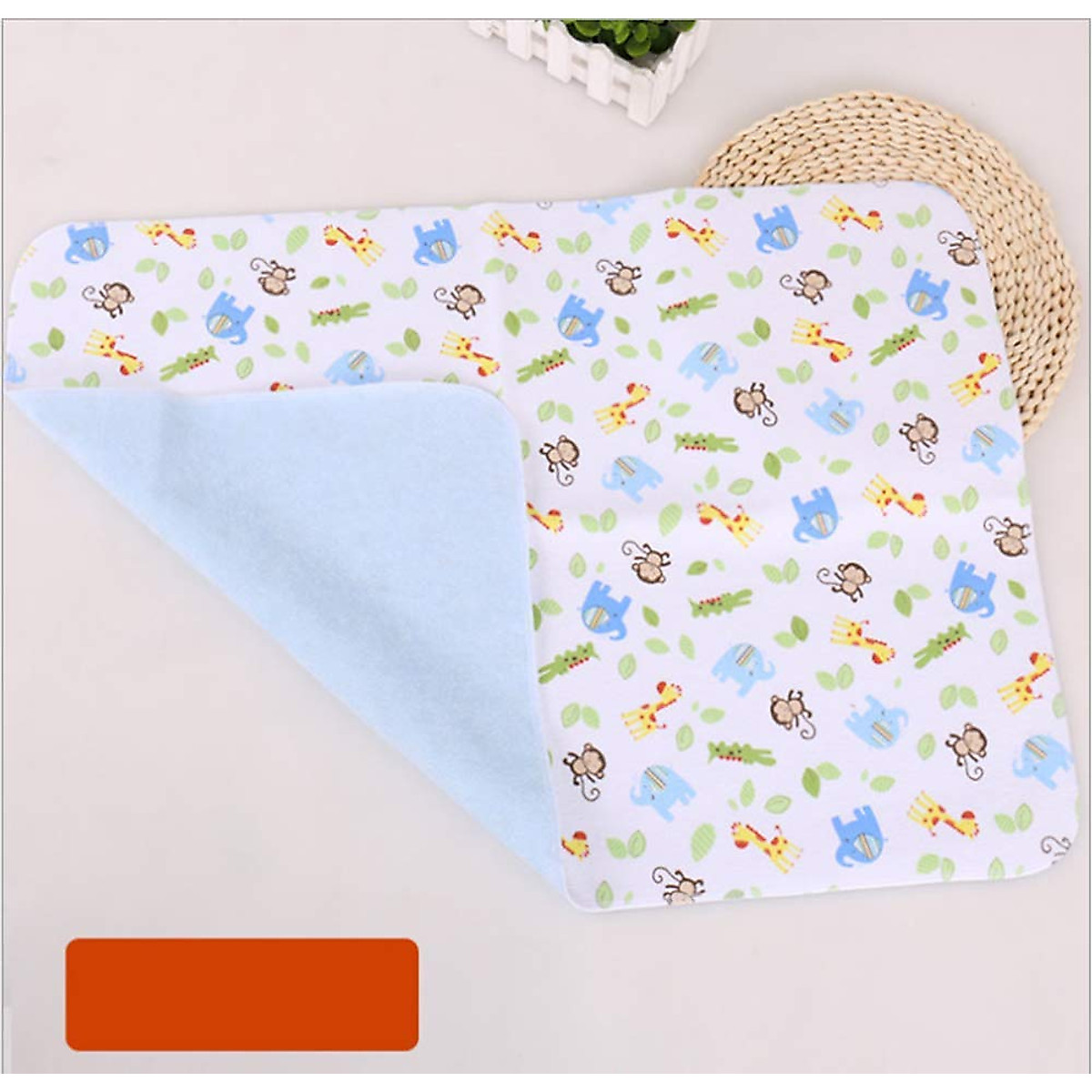 4pcs Pack Monvecle Baby Infant Cotton Waterproof Changing Pads Washable Resuable Diapers Liners Mats Small 18"x12"