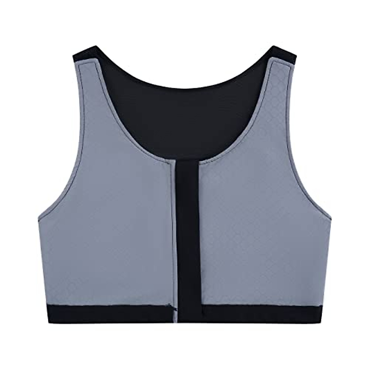 JARAZIN Chest Binder Transgender FTM Tomboy Zip Up Breast Binder Trans Binder Bra Tank Top for Women (Small, Black)