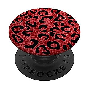 Red, Leopard Print, Cheetah, White Sparkle, Cougar, Cute PopSockets PopGrip: Swappable Grip for Phones & Tablets