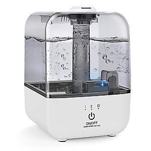 KNGUVTH Cool Mist Humidifier, Quiet Humidifiers for Home Bedroom Babies, 4.5L Top Fill Mist Large Humidifier Ultrasonic Air Humidifier, Works Up to 30 Hours, Adjustable Mist Levels, Auto Shut-Off