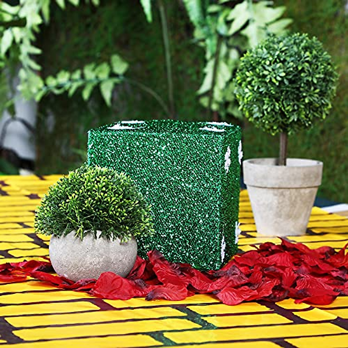 Chuangdi 4.5 x 9 Feet Yellow Brick Road Runner Novelty Aisle Floor Runner Brick Wall Backdrop, Princess Decorations Party Supplies for Halloween Cosplay Party (1 Piece)