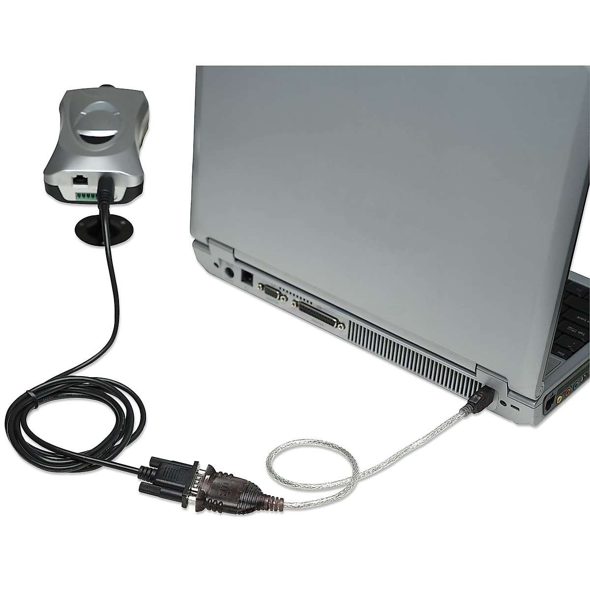 Manhattan USB to RS232 Serial Adapter Converter – Long 18 Inch Cable Cord, 24 AWG - Connects Serial Device to a USB Port, FTDI Chipset, Compatible with Window, Linux, Mac – 3 Year Mfg Warranty–205153