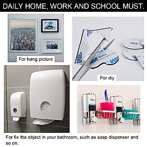 Avando Double Sided Foam Tape Strong Pad Mounting,Black Self-Adhesive Tape Include Square Round and Rectangular（60Pcs）