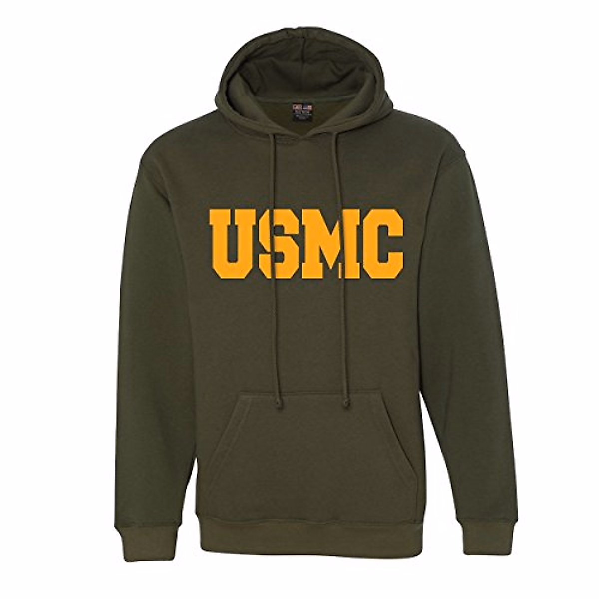 eMarinepx USMC Hooded Sweatshirt Military Green. Made in USA. Officially Licensed with The United States Marine Corps