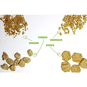 Plant Basics - Hearty Plant Protein - Unflavored Strips, 1 lb, Non-GMO, Gluten Free, Low Fat, Low Sodium, Vegan, Meat Substitute