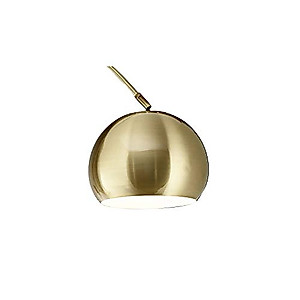 Pacific Coast Lighting Basque Gold Finish Modern Arc Floor Lamp with White Marble Base