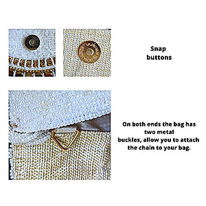 CRAFT BAZAAR Women Beaded Purse, Bridal Clutch with Beaded Wristlet, Wedding Clutch