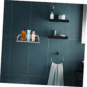 HOMSFOU 1 Set Single Shelf Stainless Steel Wall Storage Rack Pallet Wall Shelves Bathroom Wall Metal Floating Shelves Wall Hanging Shelves Wall Mount Shelves Household Roll Holder